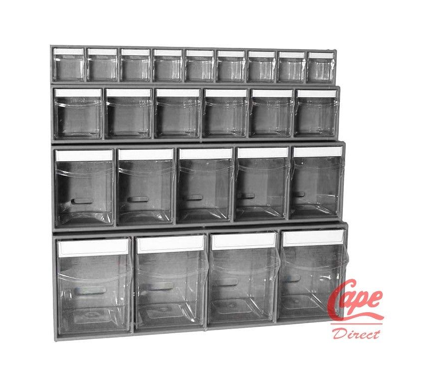 MB Boxes Transparent Tilt Bins with Locking Bar – Cape Direct